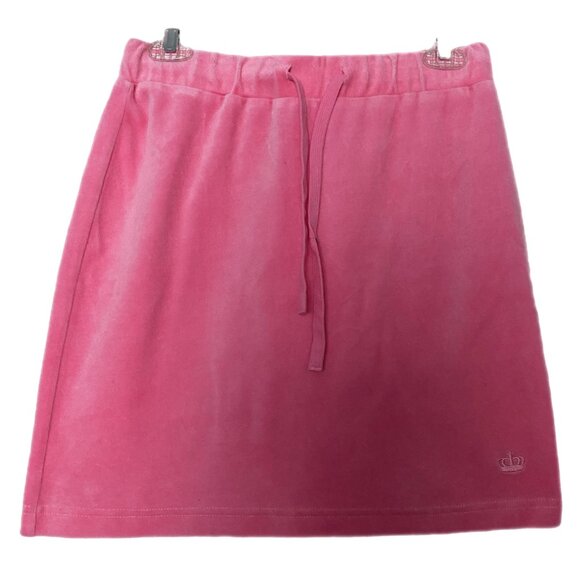 Juicy Couture | Skirts | Juicy By Juicy Couture Velour Pink Barbie Core Embroidered Logo Mini ...